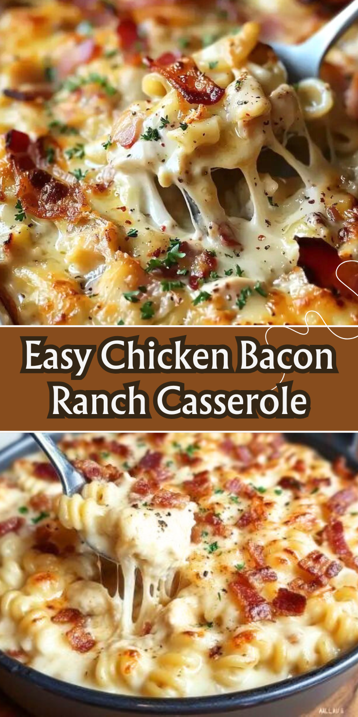 Chicken Bacon Ranch Casserole - BiteSizedTreats